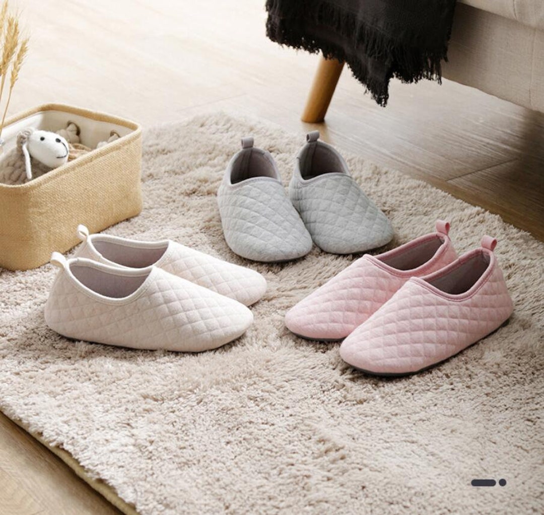 Indoor Cotton Slippers, Large Size Soft Cotton Slippers, TPR Bottom Non ...