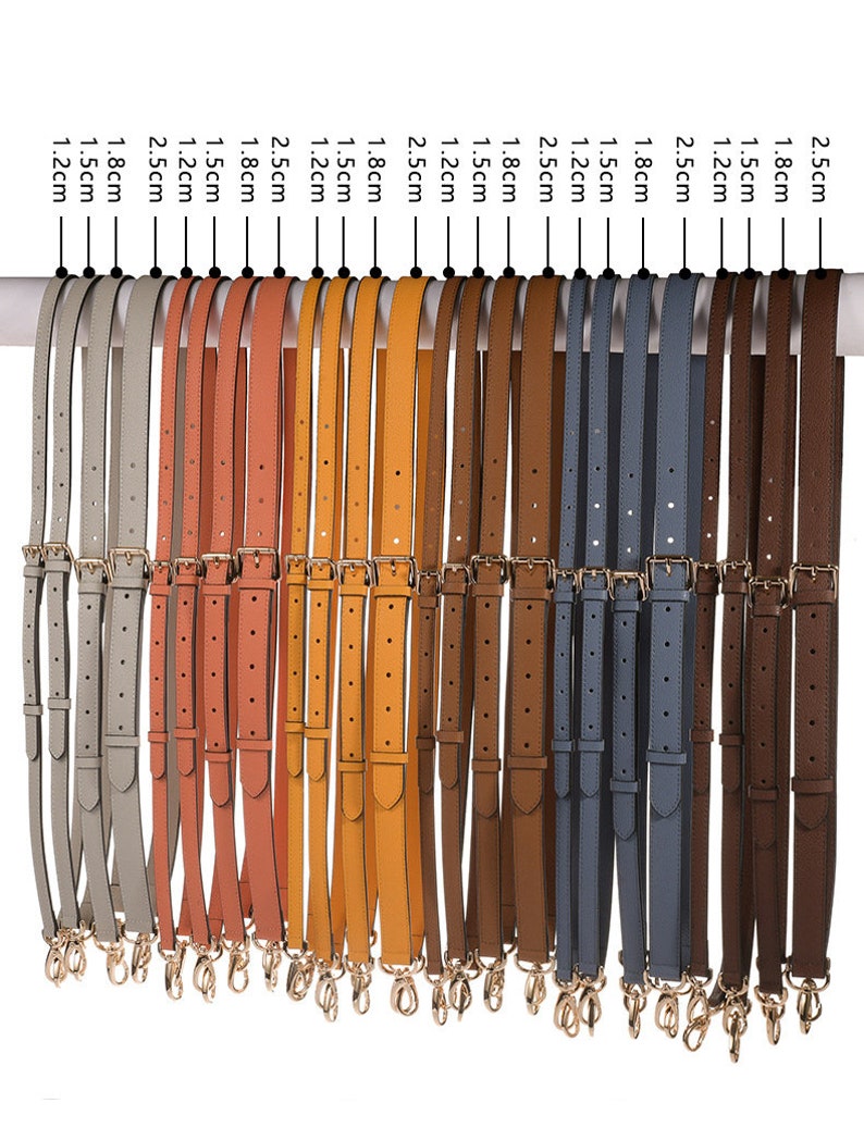 Genuine Cow Leather Bag Straps, Shoulder Straps for Replacement, Bag ...