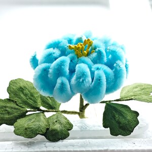 Blue Ronghua Hair Pins, Chinese Ancient Style Velvet Flowers, Handmade ...