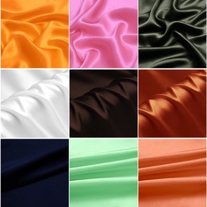 Silk Stretch Charmeuse Satin Fabric 19momme Solid Color for - Etsy