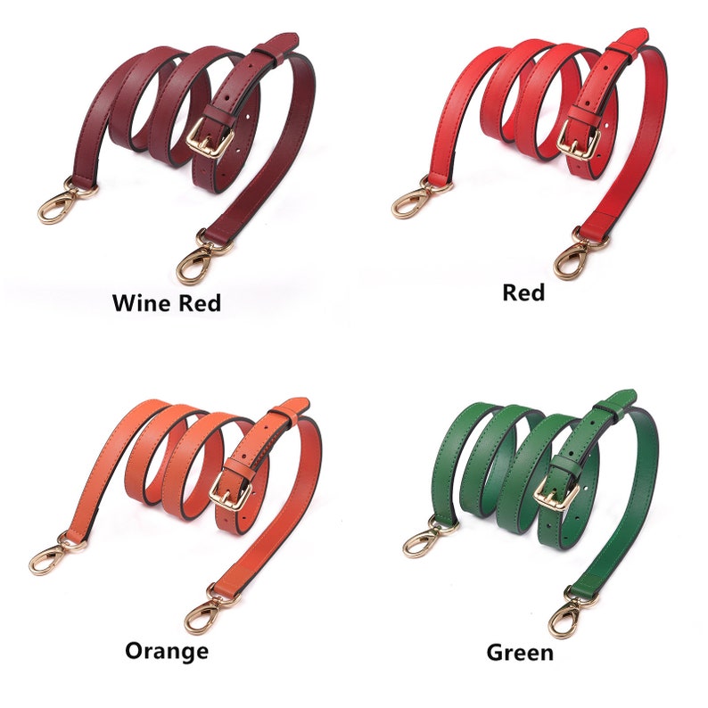 Genuine Cow Leather Bag Straps, Shoulder Straps for Replacement, Bag ...
