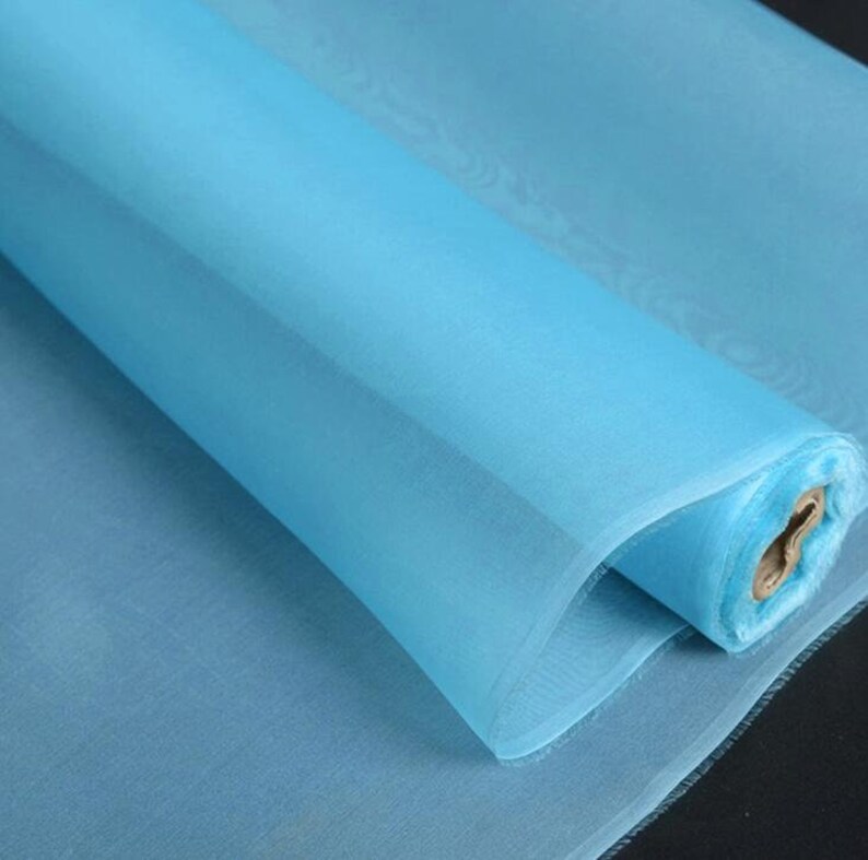 Blue Organza Silk Organza for Bubble Skirt Wedding Dress by - Etsy