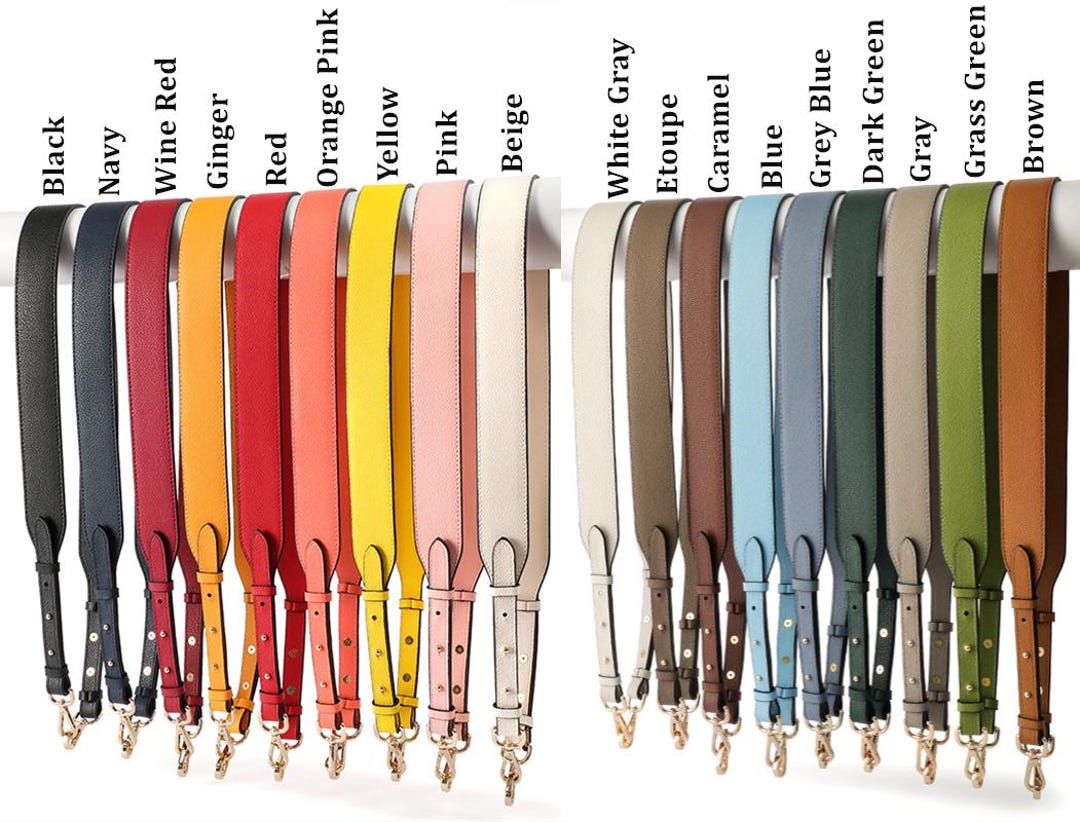 Genuine Cow Leather Bag Straps, Shoulder Straps for Replacement, Bag ...