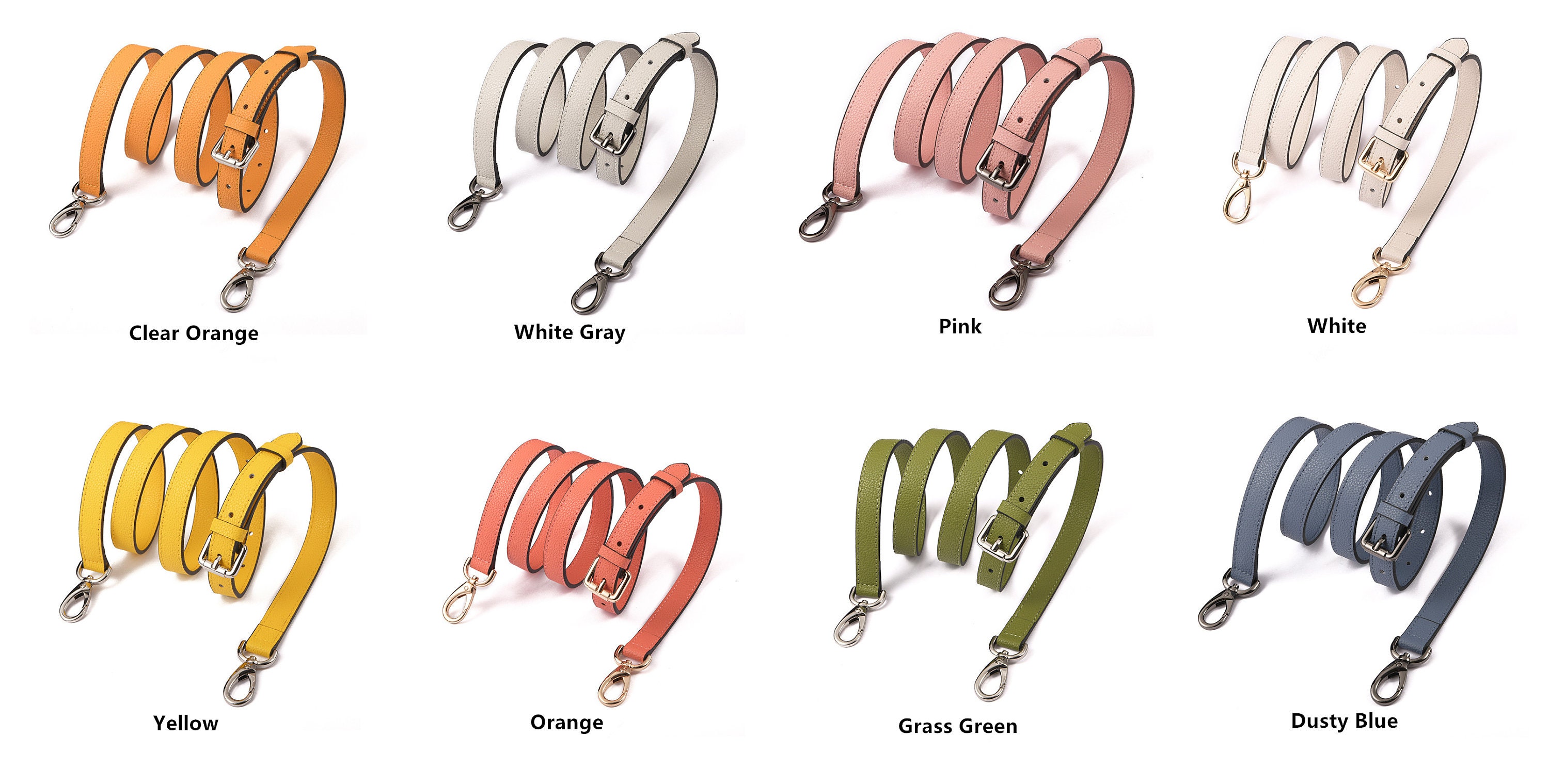 Genuine Cow Leather Bag Straps, Shoulder Straps for Replacement, Bag ...
