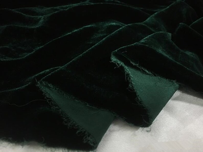 Deep Chartreuse Pure Silk Velvet Fabric Luxury Silk Velvet - Etsy