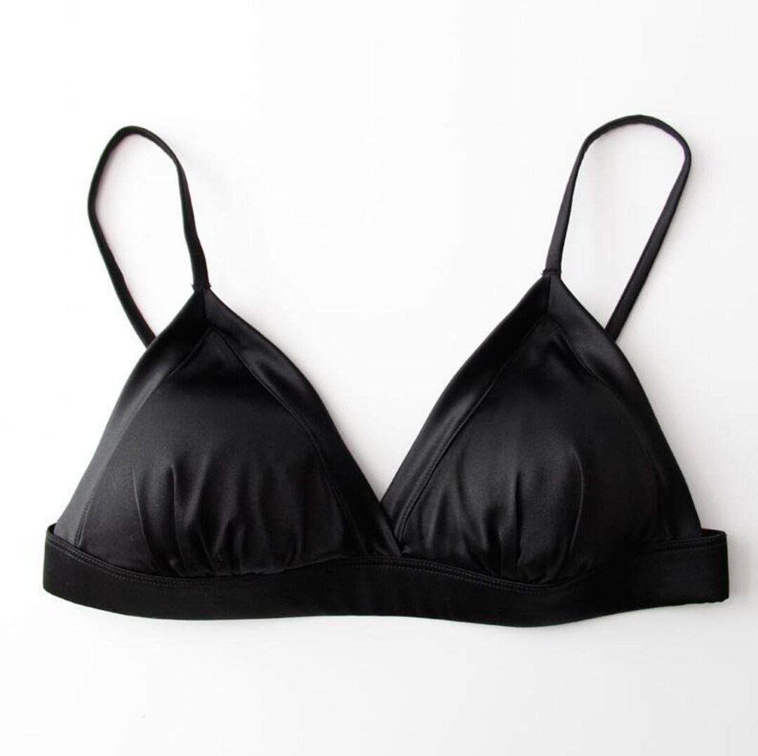 French Style Women Silk Charmeuse Bra Stretched Mulberry Silk - Etsy