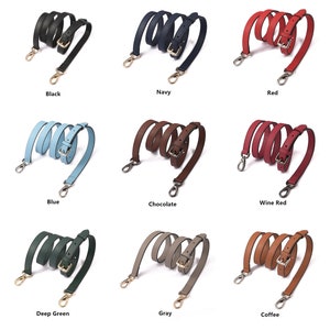 Genuine Cow Leather Bag Straps, Shoulder Straps for Replacement, Bag ...