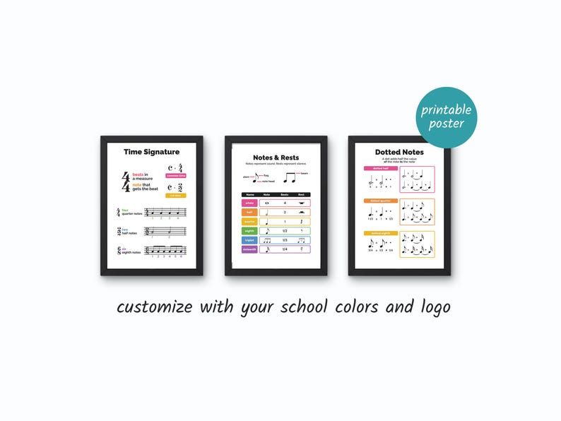 Rhythm Poster / Printable Music Theory Posters / Digital Download ...