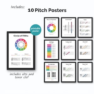 Music Classroom Poster Bundle / Printable Music Theory Posters ...