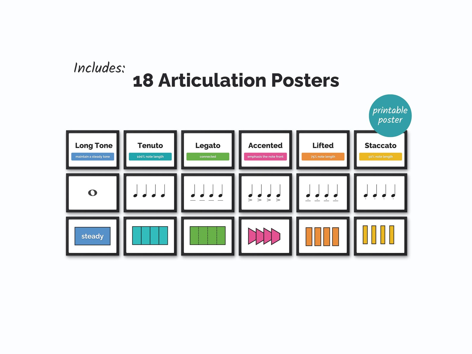 UK Terminology Music Classroom Poster Bundle / Printable Music Theory ...