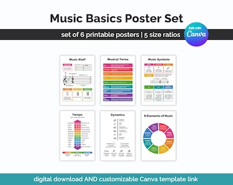 Music Theory Poster Bundle / Printable Music Theory Posters / Digital ...