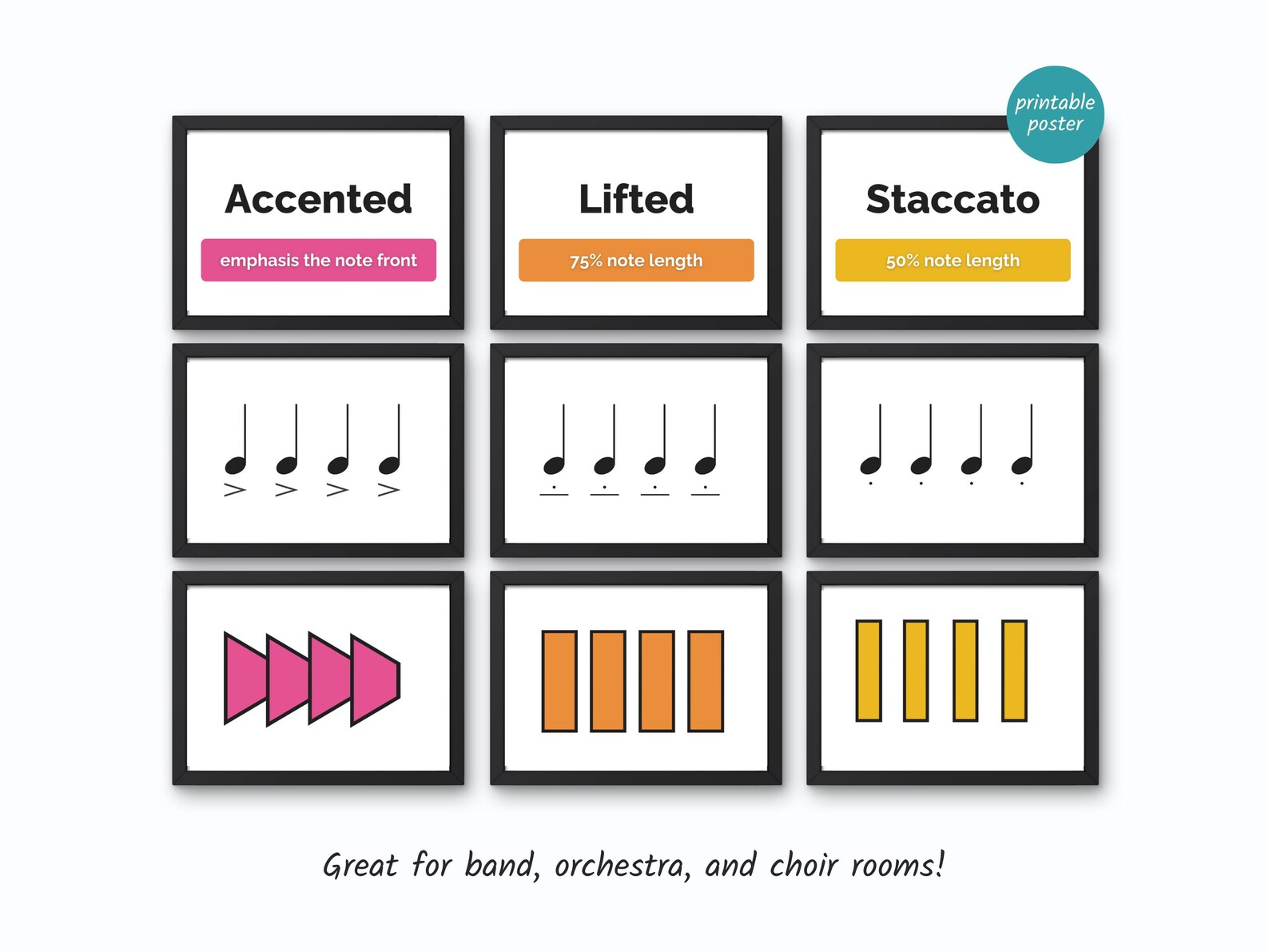 Music Classroom Poster Bundle / Printable Music Theory Posters ...