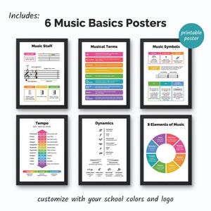 Music Classroom Poster Bundle / Printable Music Theory Posters ...