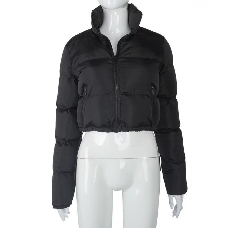 Bubble Puffer Jacket Crop Winter Jacket Coat Zipper Jacket - Etsy
