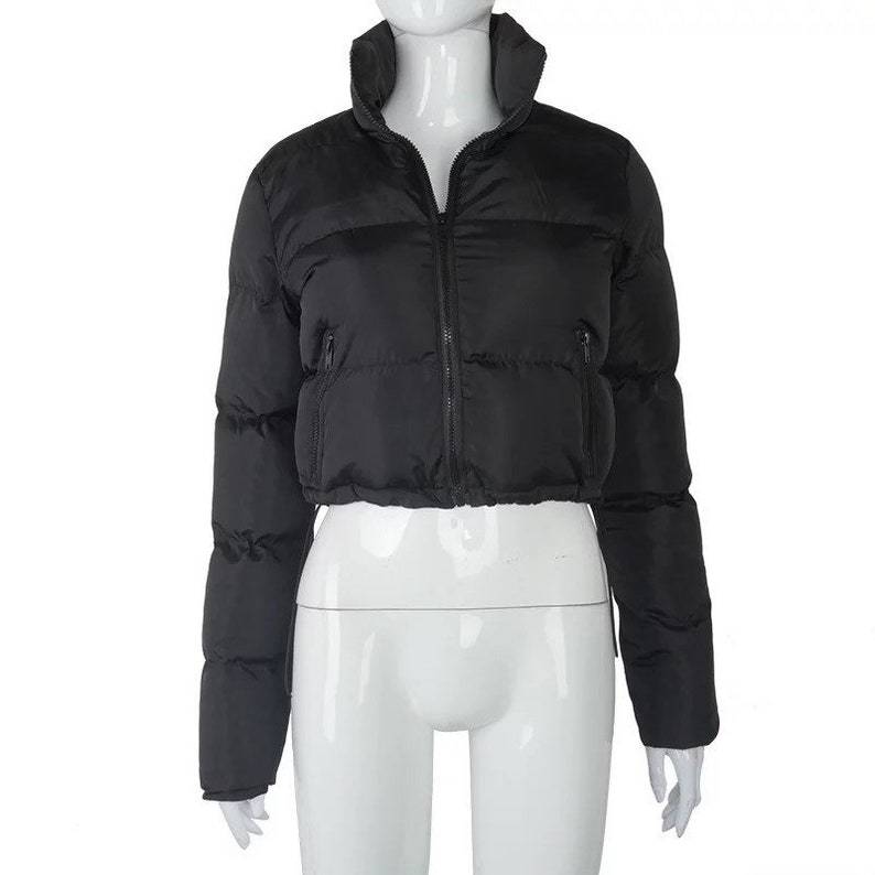 Bubble Puffer Jacket, Crop Winter Jacket Coat, Zipper Jacket - Etsy