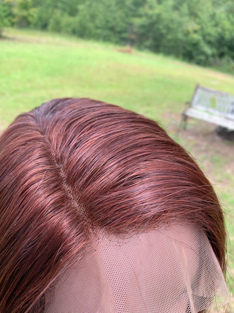 Dark Auburn Red Lace Front Wig Copper Wig Custom Color Wig - Etsy