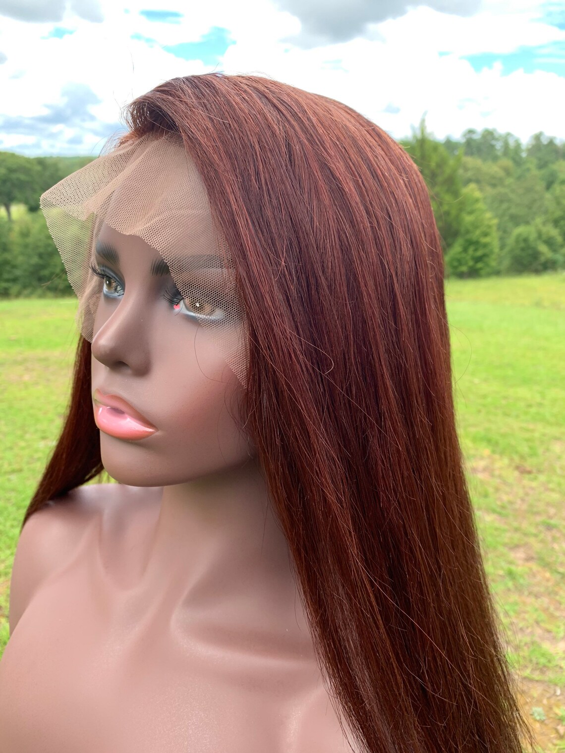 Dark Auburn Red Lace Front Wig Copper Wig Custom Color Wig - Etsy