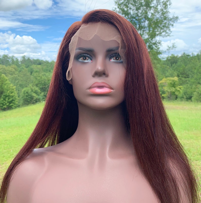 Dark Auburn Red Lace Front Wig Copper Wig Custom Color Wig - Etsy