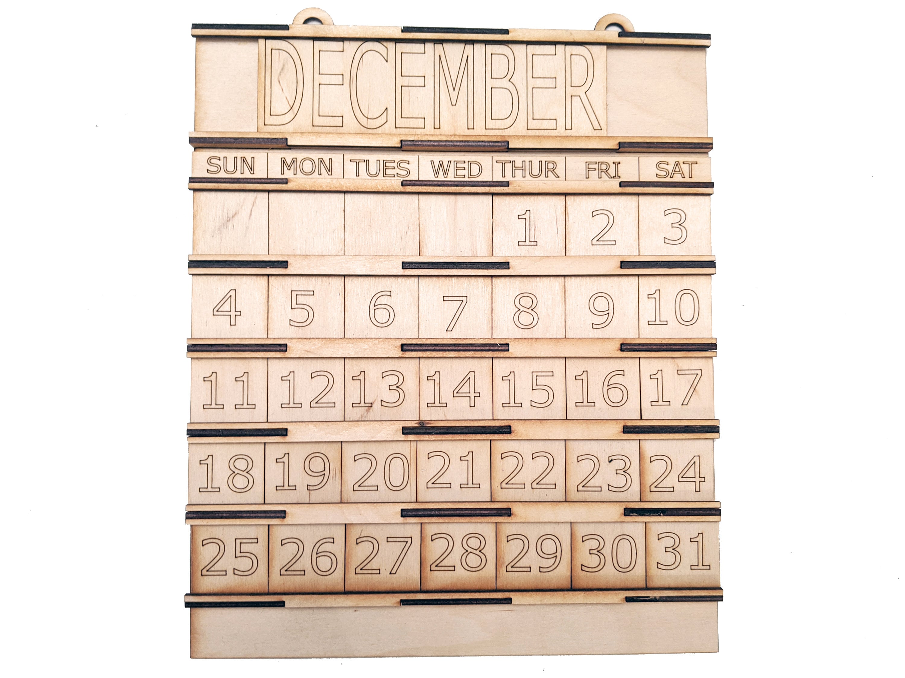 Traditional Laser Cut Calendar - Etsy
