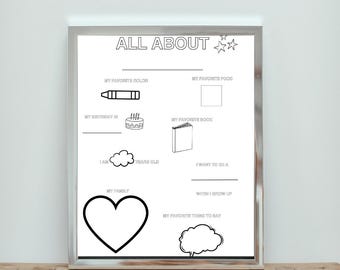 All About Me Poster - Etsy