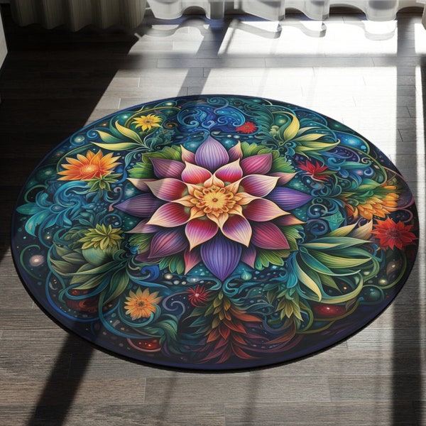 Mandala Bath Rug - Etsy