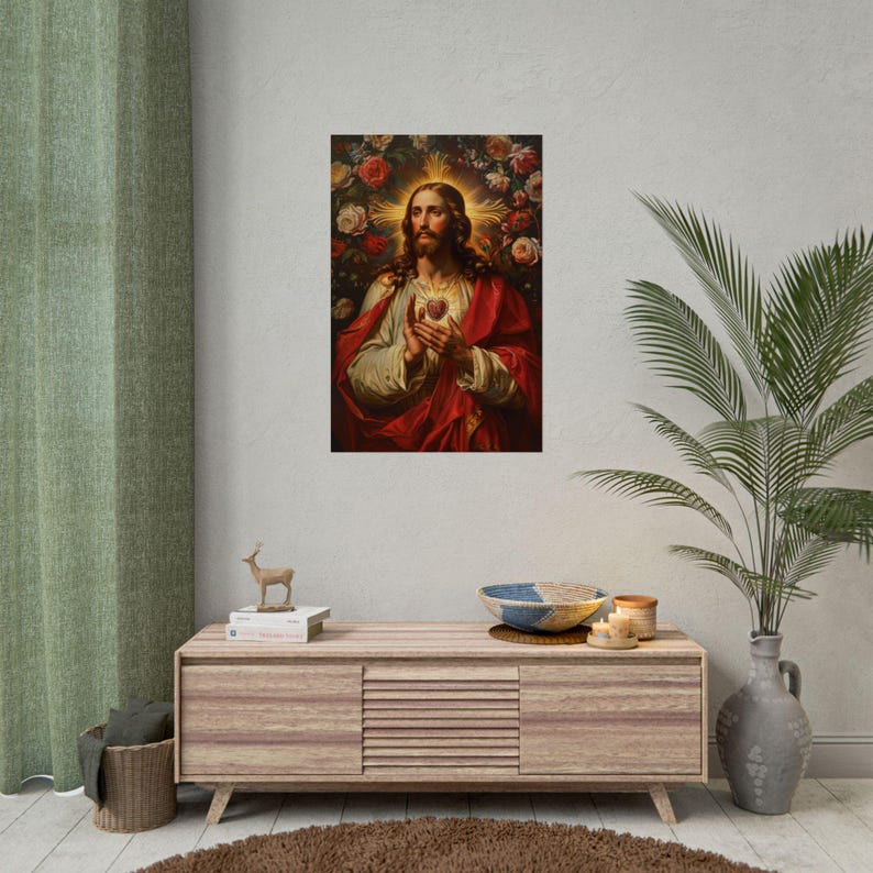 Jesus Poster | Catholic Christian Home Decor - Etsy