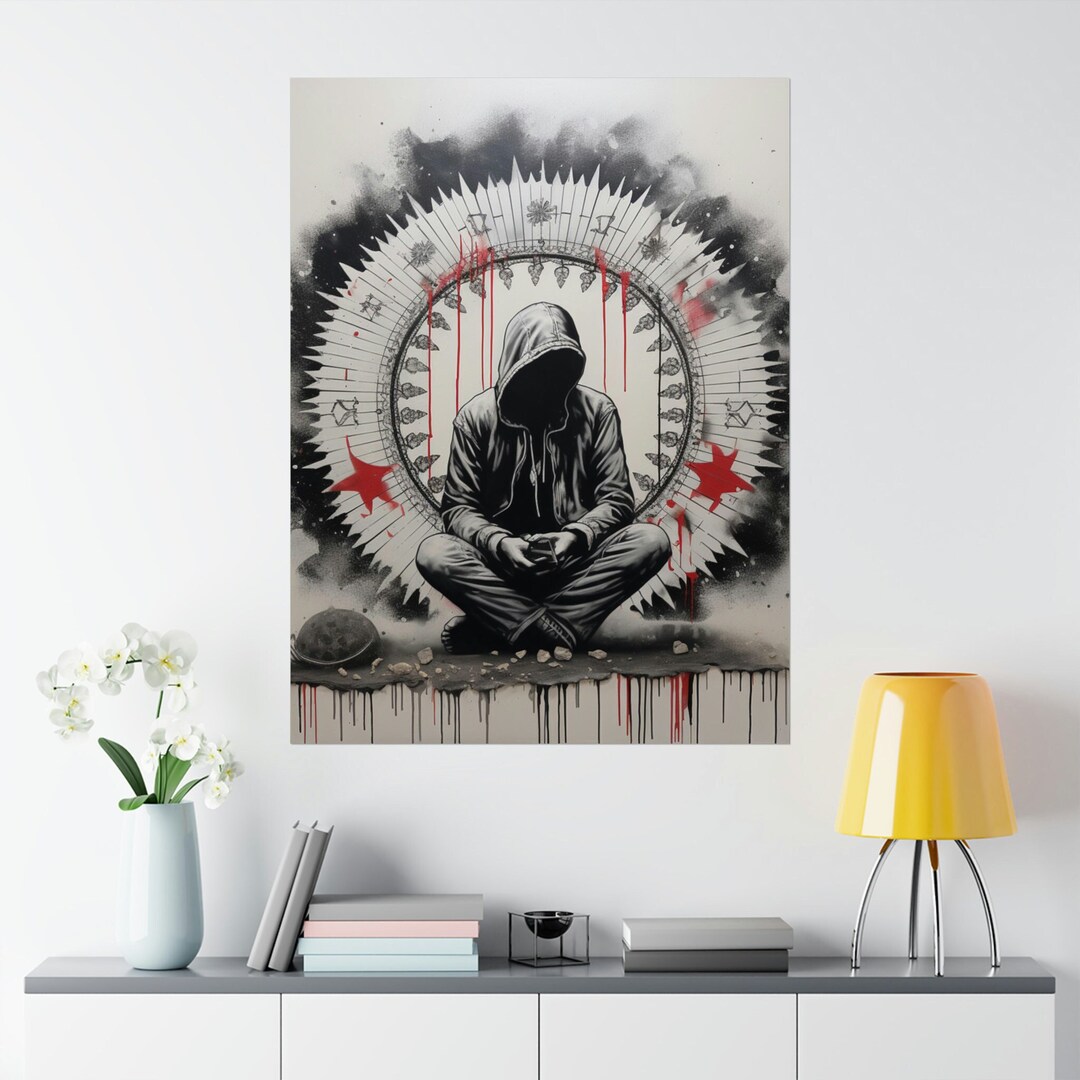 Urban Elegance: Banksy-style Matte Poster Contemporary - Etsy