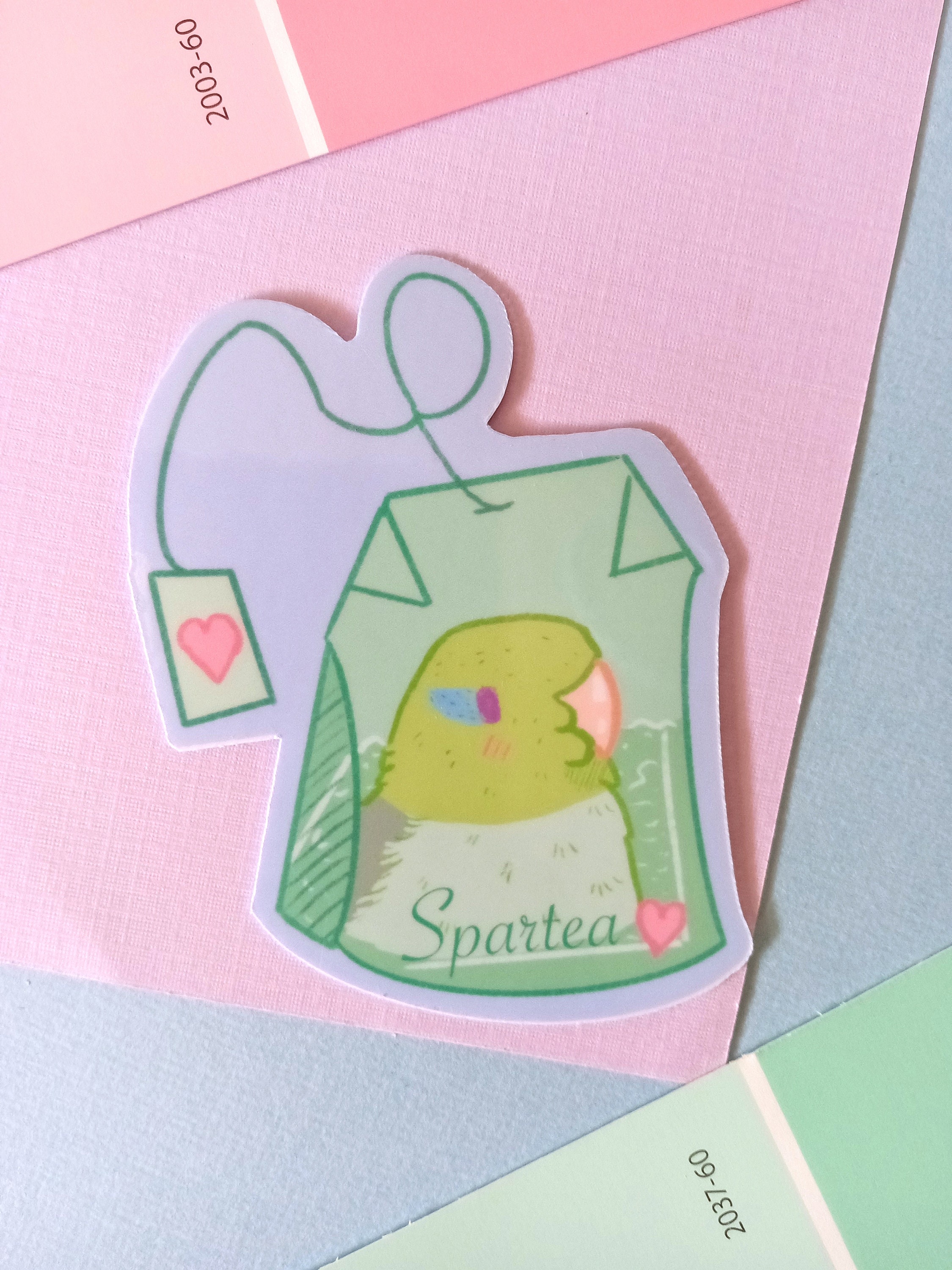 Spar-tea Party Pacific Parrotlet Vinyl Waterproof Bird Stickers - Etsy