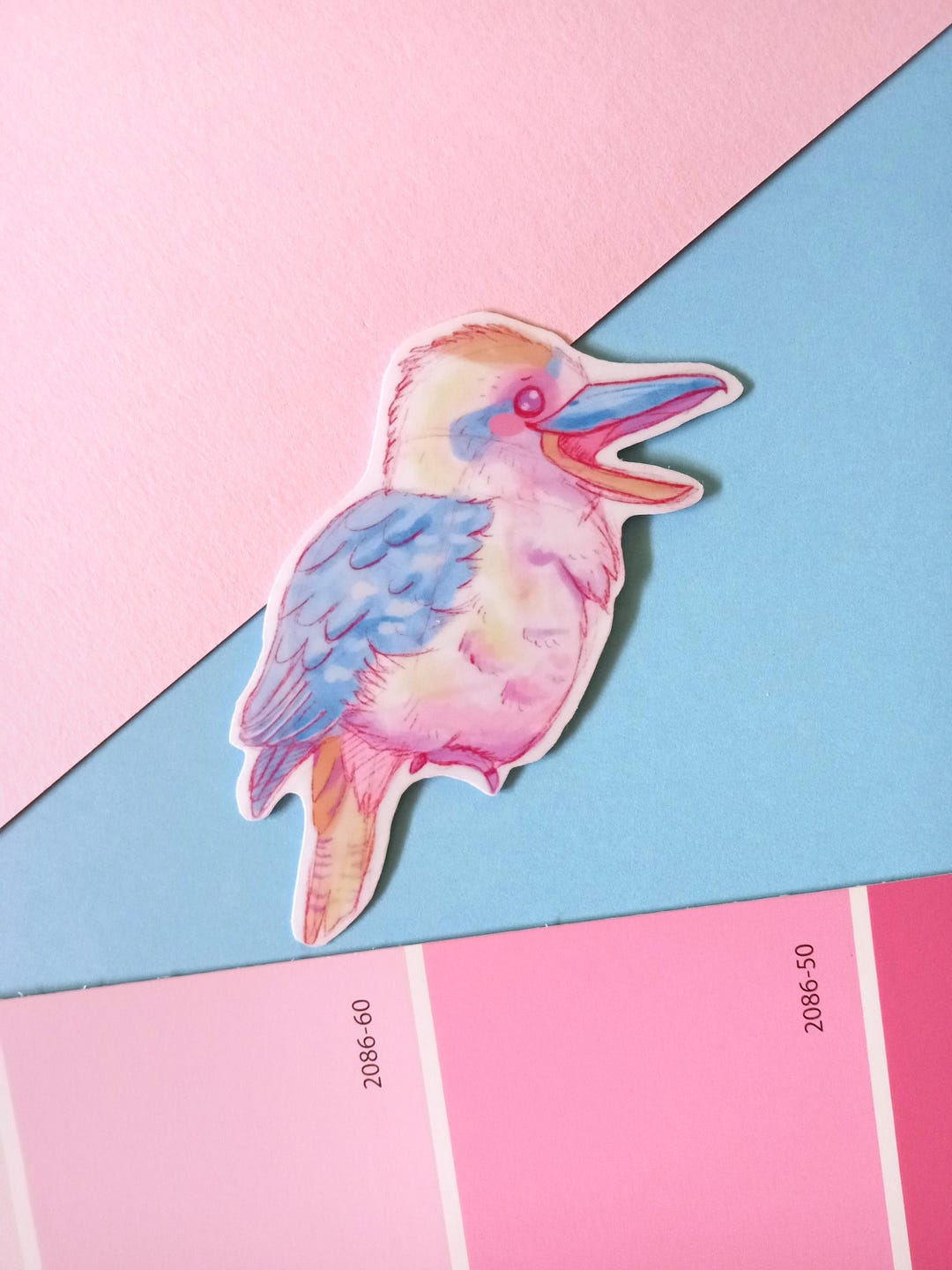 Kookaburra Kingfisher Bird Waterproof Vinyl Sticker/cute Australian ...
