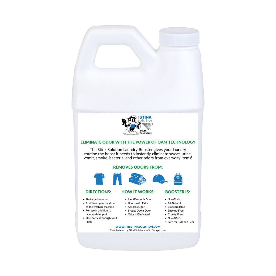The Stink Solution Sample Bundle - 1 Unscented Mini Laundry Booster + 1 Cat Odor Eliminator 4 Oz ...