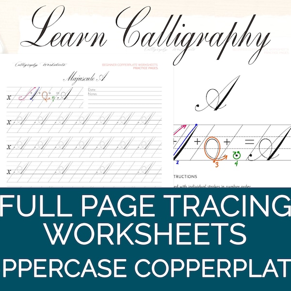 Copperplate Calligraphy Practice Sheets - Etsy