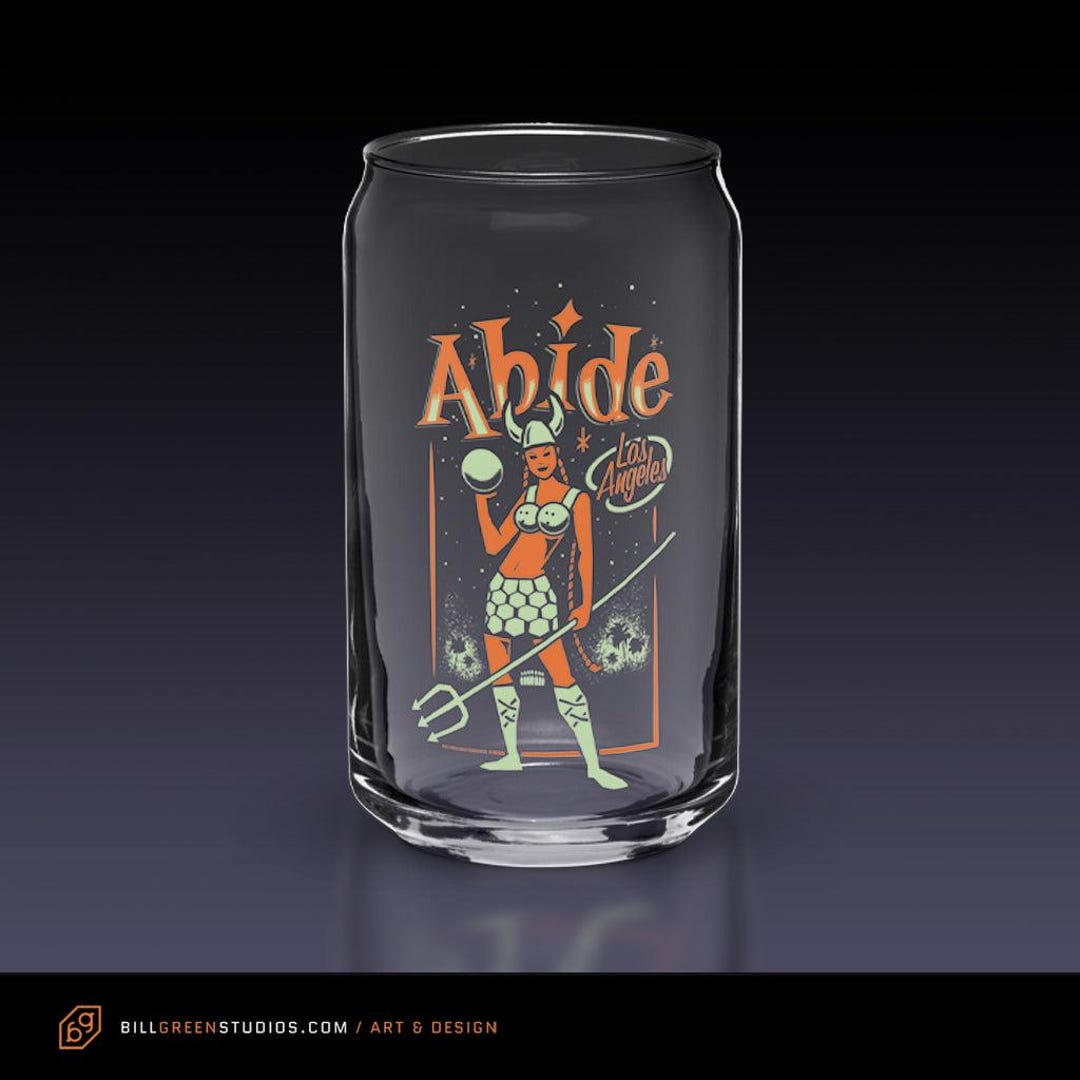 Maude Lebowski Can Shaped Glass | Movie Fan Art | Bowling | Gift ...
