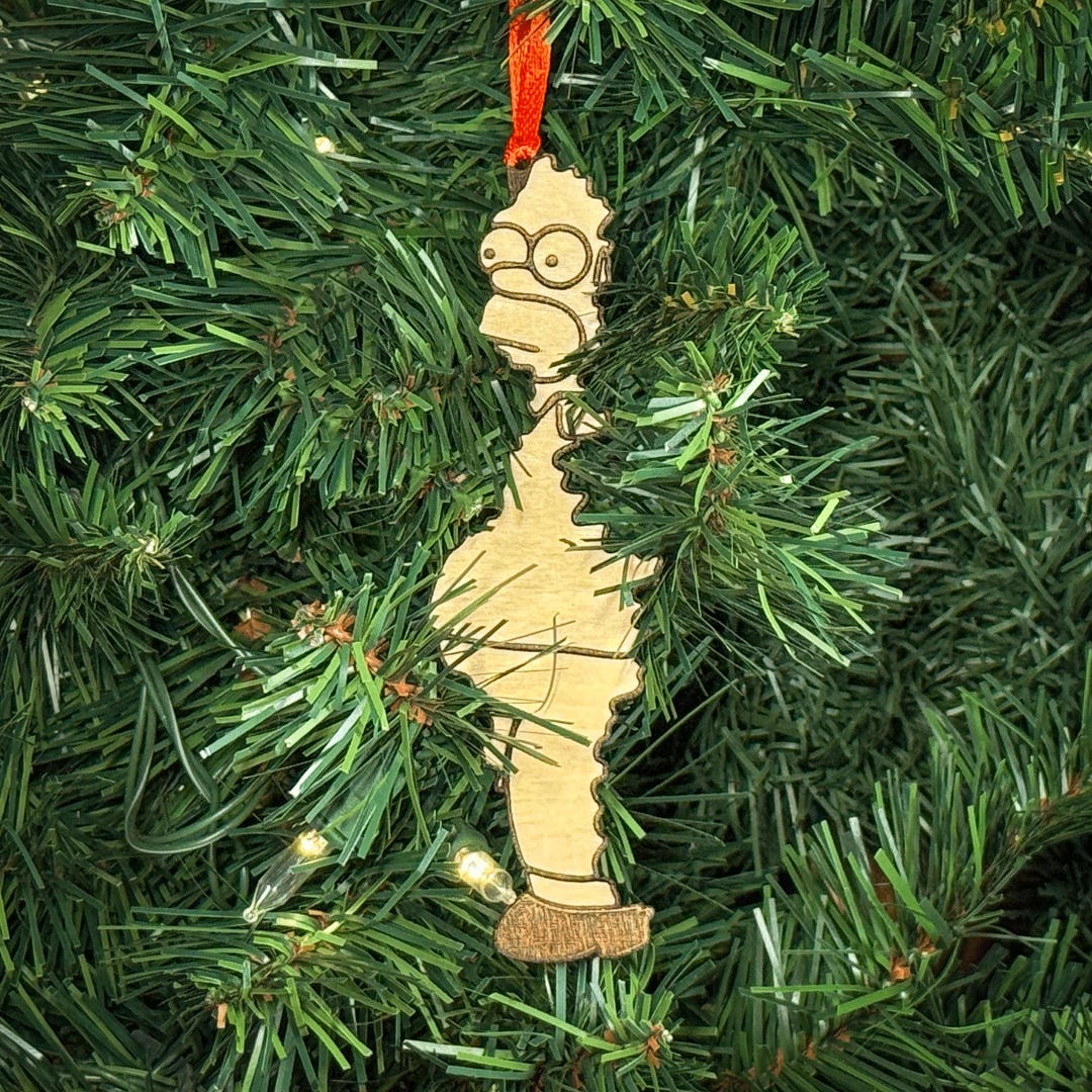 Homer Simpson Ornament | Homer in Bushes | the Simpsons - Etsy