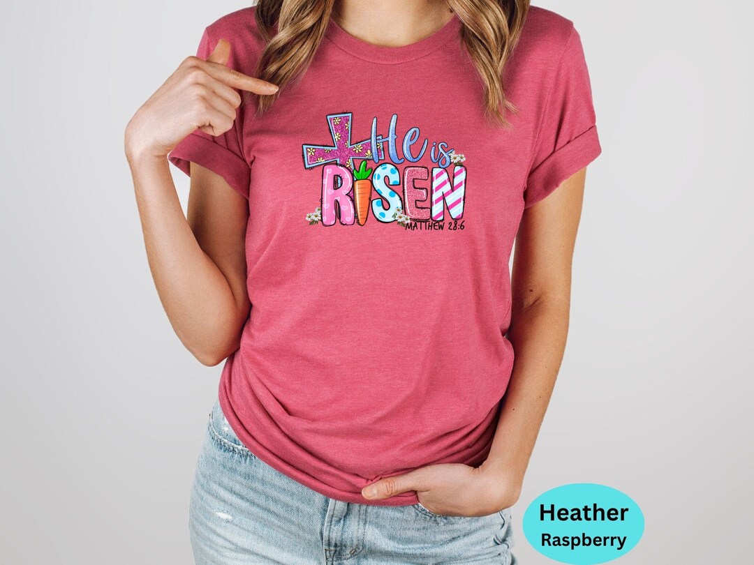 He is Risen Shirt, Christian Apparel, Easter Religious Shirt, He Lives ...
