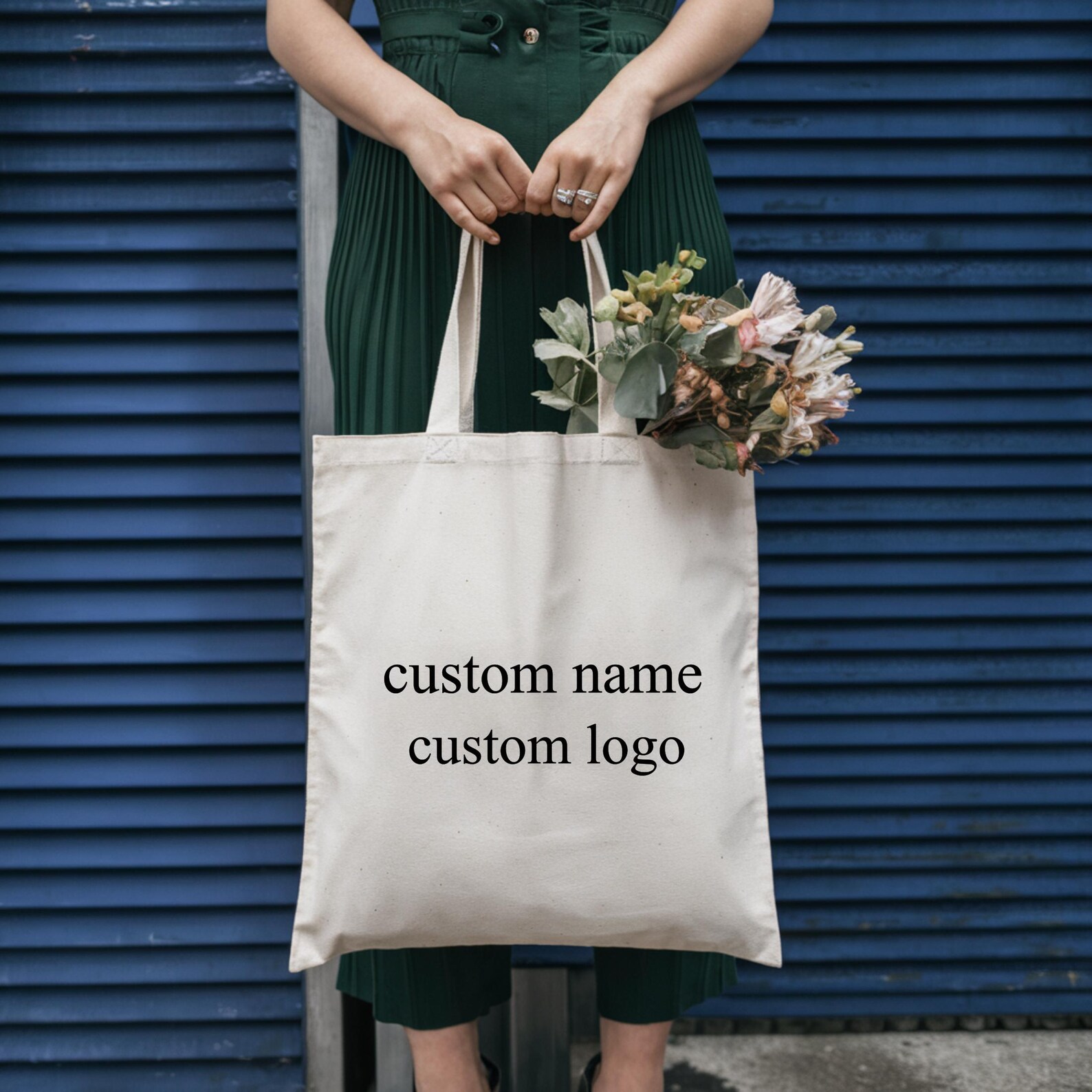 Personalized Logo Tote Bag Bulk, Custom Cotton Canvas Eco Bag for ...