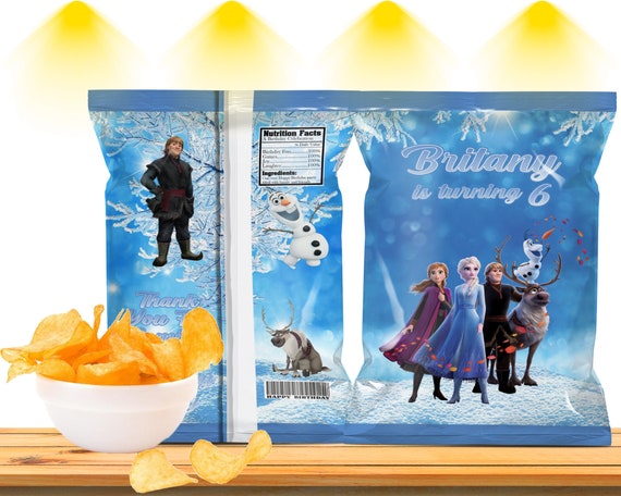 Frozen Chip Bag Frozen Birthday Frozen Party Frozen Favors | Etsy
