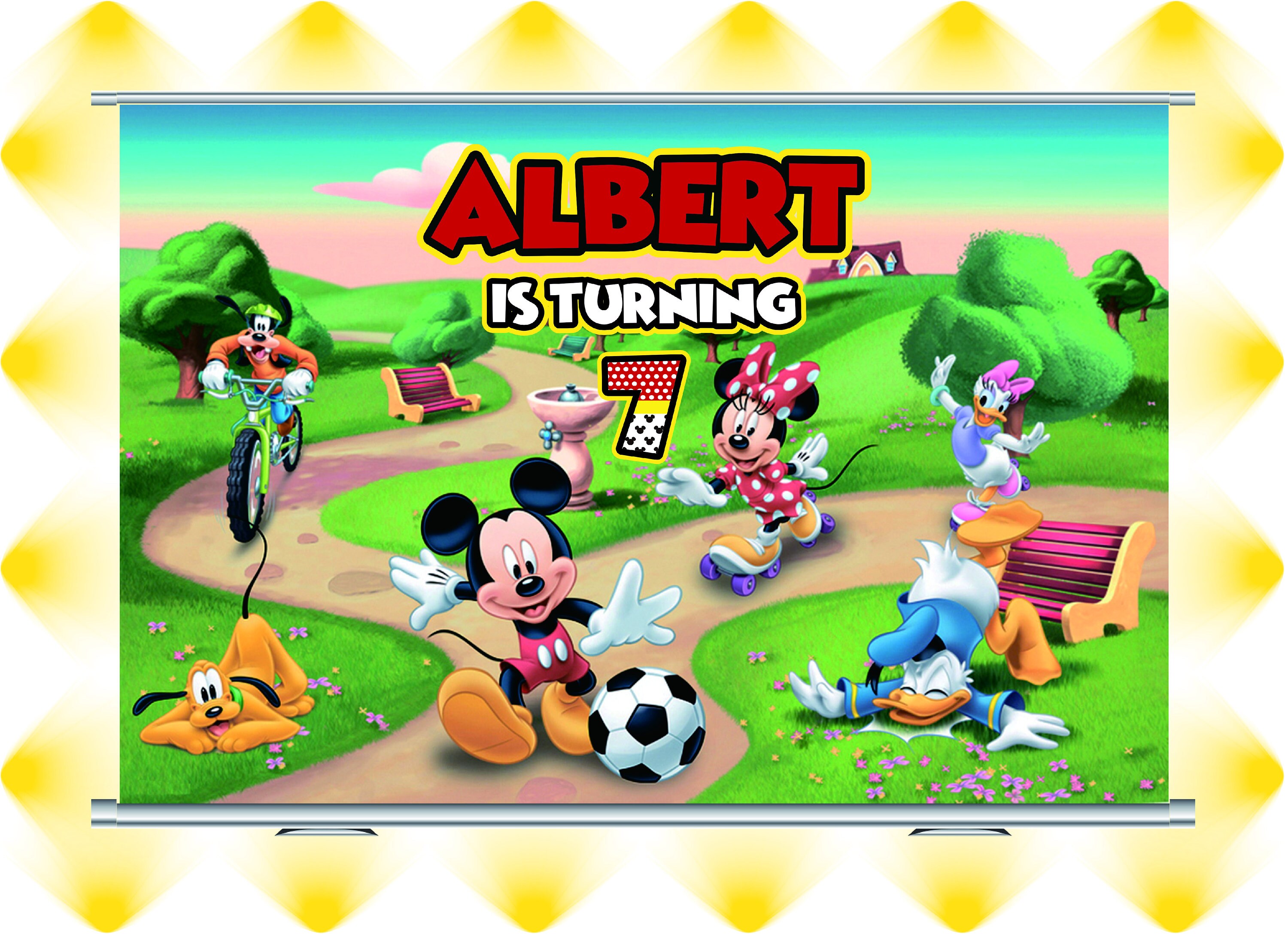 Mickey Mouse Backdrop, Mickey Mouse Party Decoration, Mickey Mouse ...