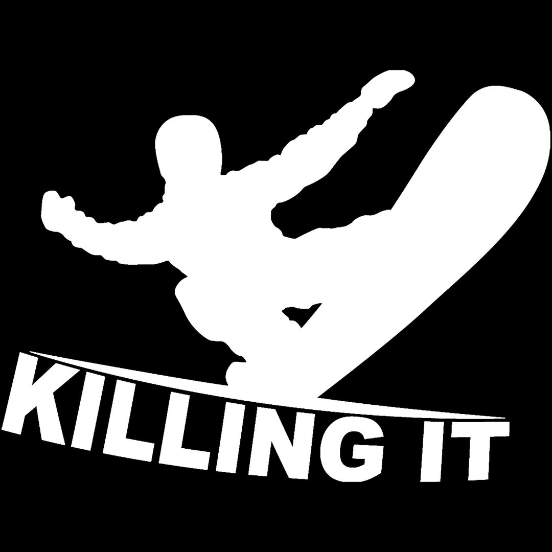 Snowboarder/killing It White - Etsy