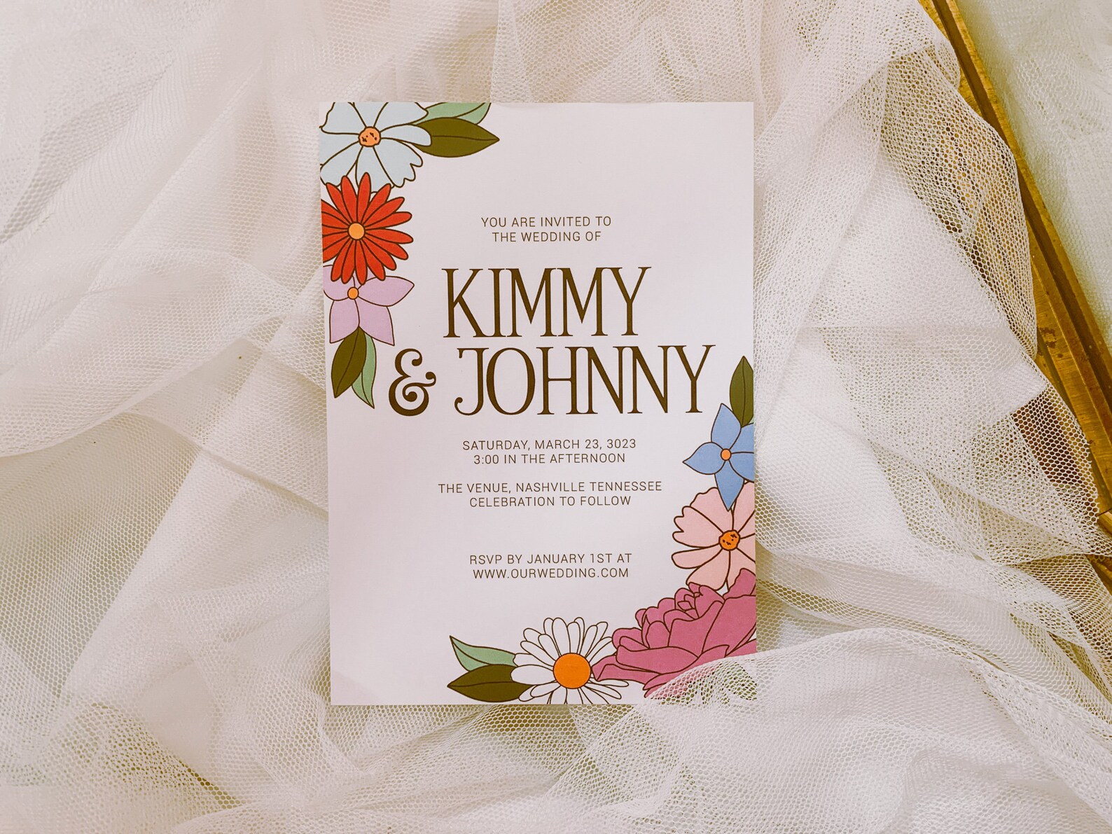 Retro Wedding Invitation Vintage Style Wedding Invitation - Etsy