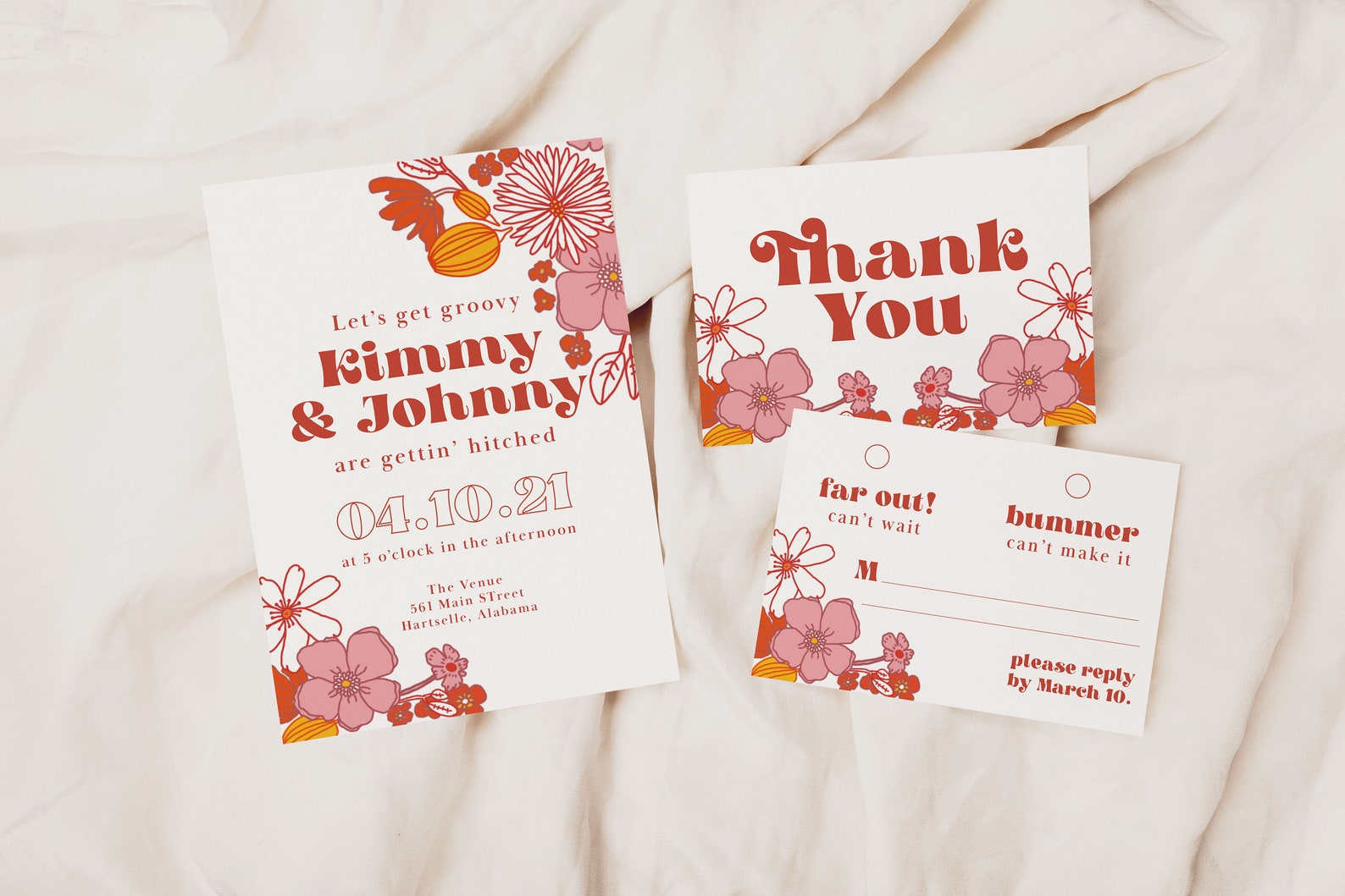 Retro Wedding Invitation Vintage Style Wedding Invitation | Etsy