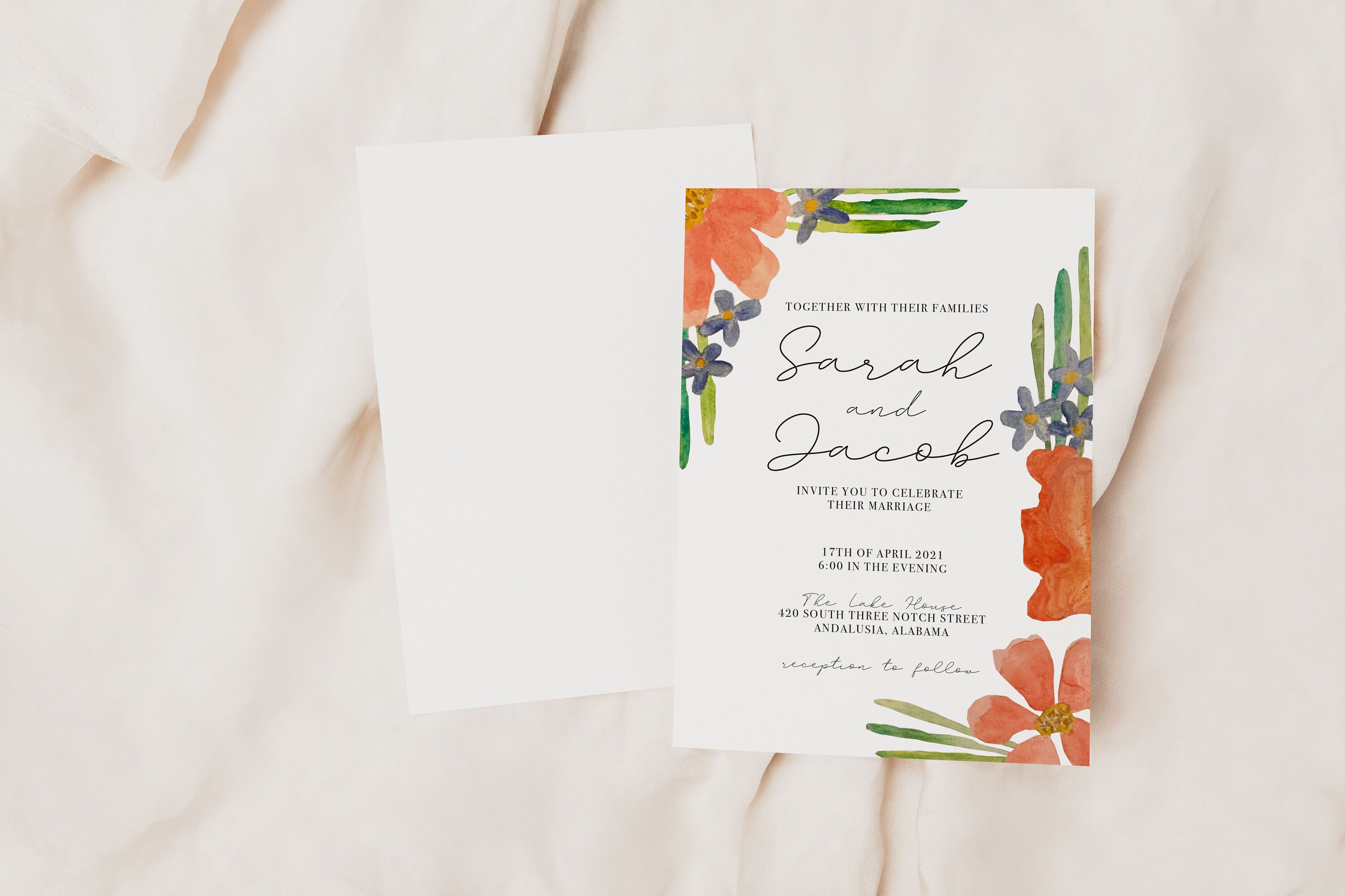 Invitación de boda floral hawaiana Invitación de boda de - Etsy España