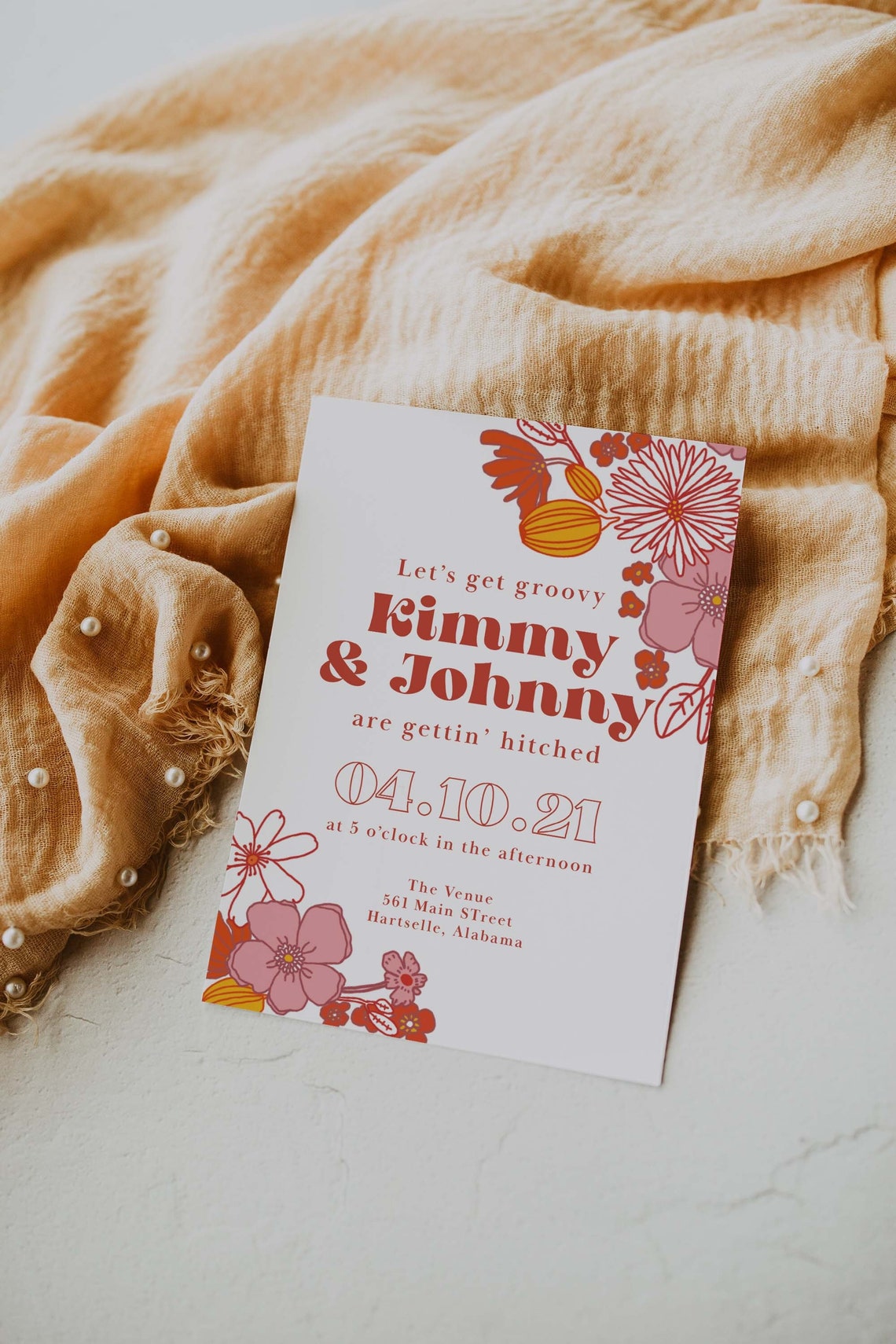 Retro Wedding Invitation Vintage Style Wedding Invitation - Etsy