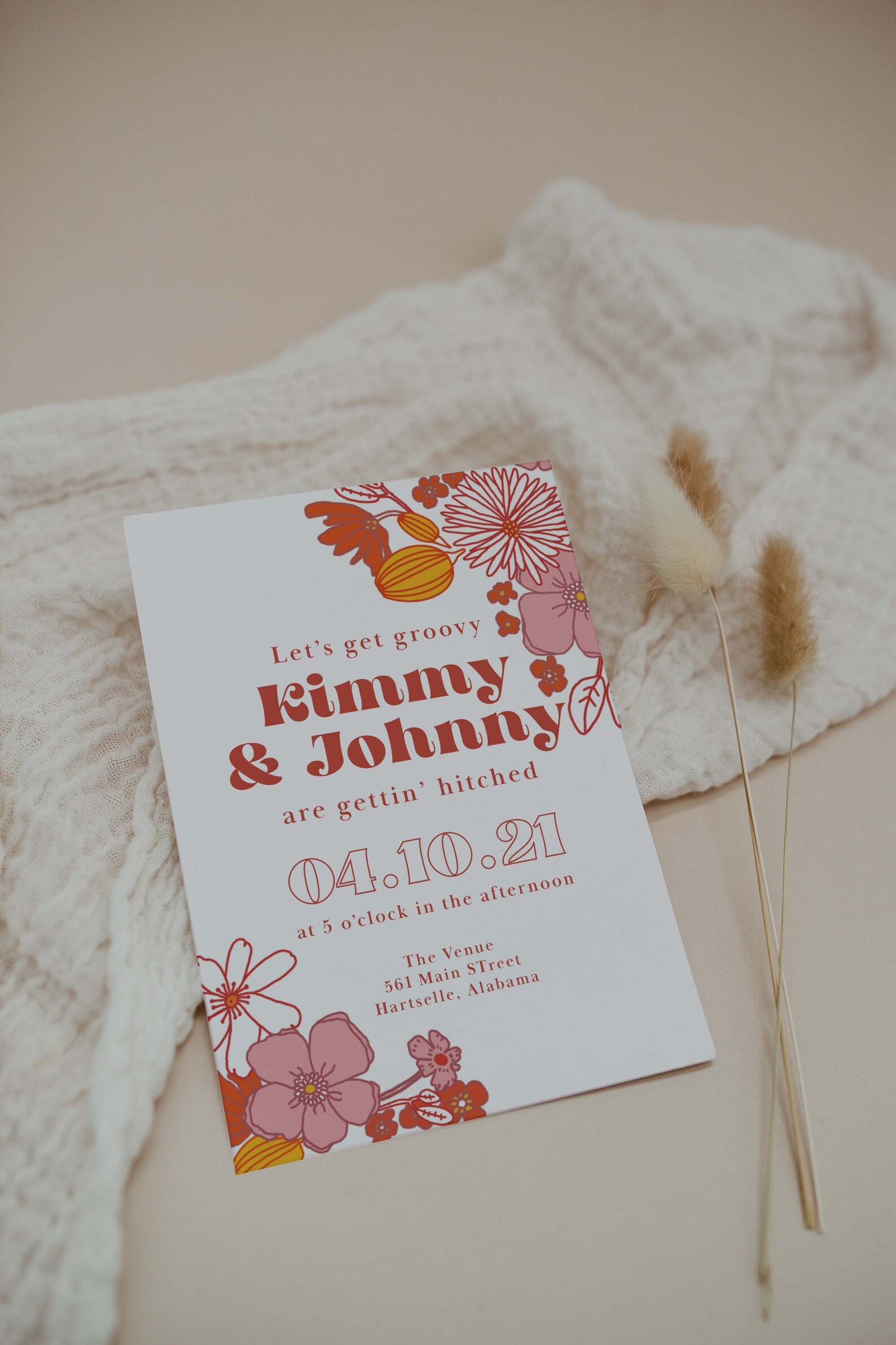 Retro Wedding Invitation Vintage Style Wedding Invitation - Etsy