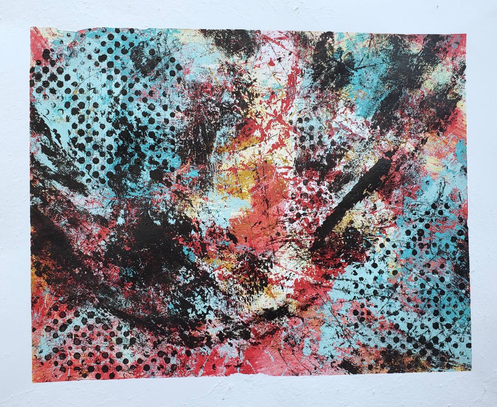 Original Acrylic Painting Abstract Mark Making Abstract | Etsy