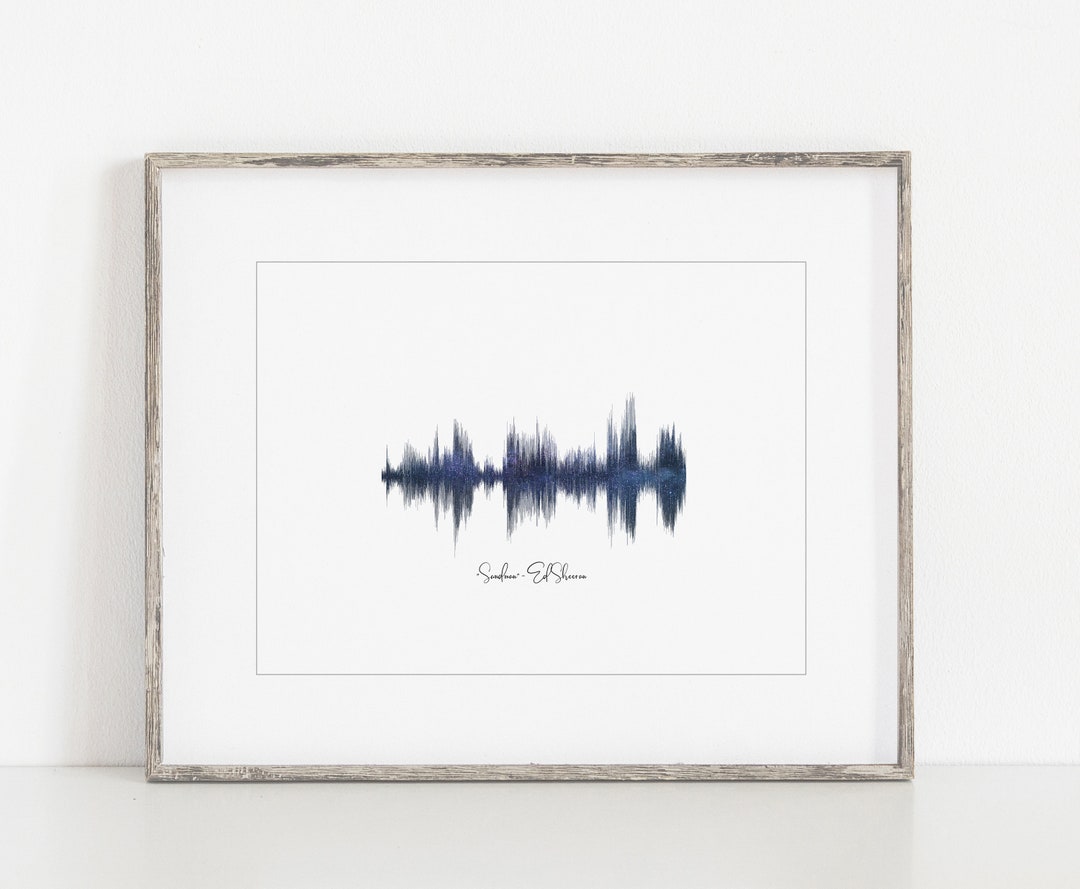Soundwave Art,paper Anniversary Gifts,favorite Song,night Sky Print ...