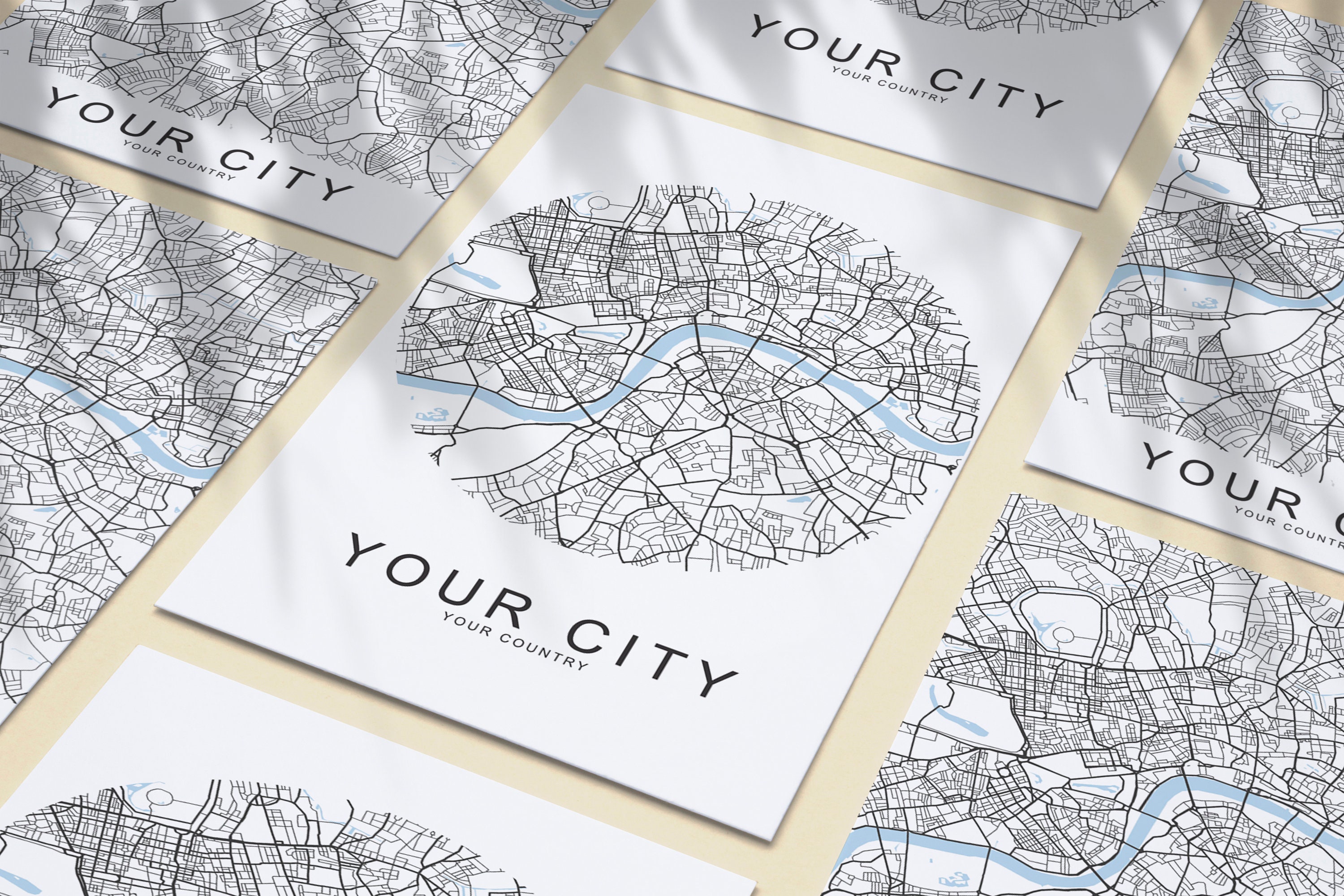 Custom City Poster Custom Map Art Personalized Travel - Etsy