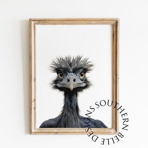 Emu Wall Art, Emu Painting,kids Room Decor,animal Art,australian Animal ...