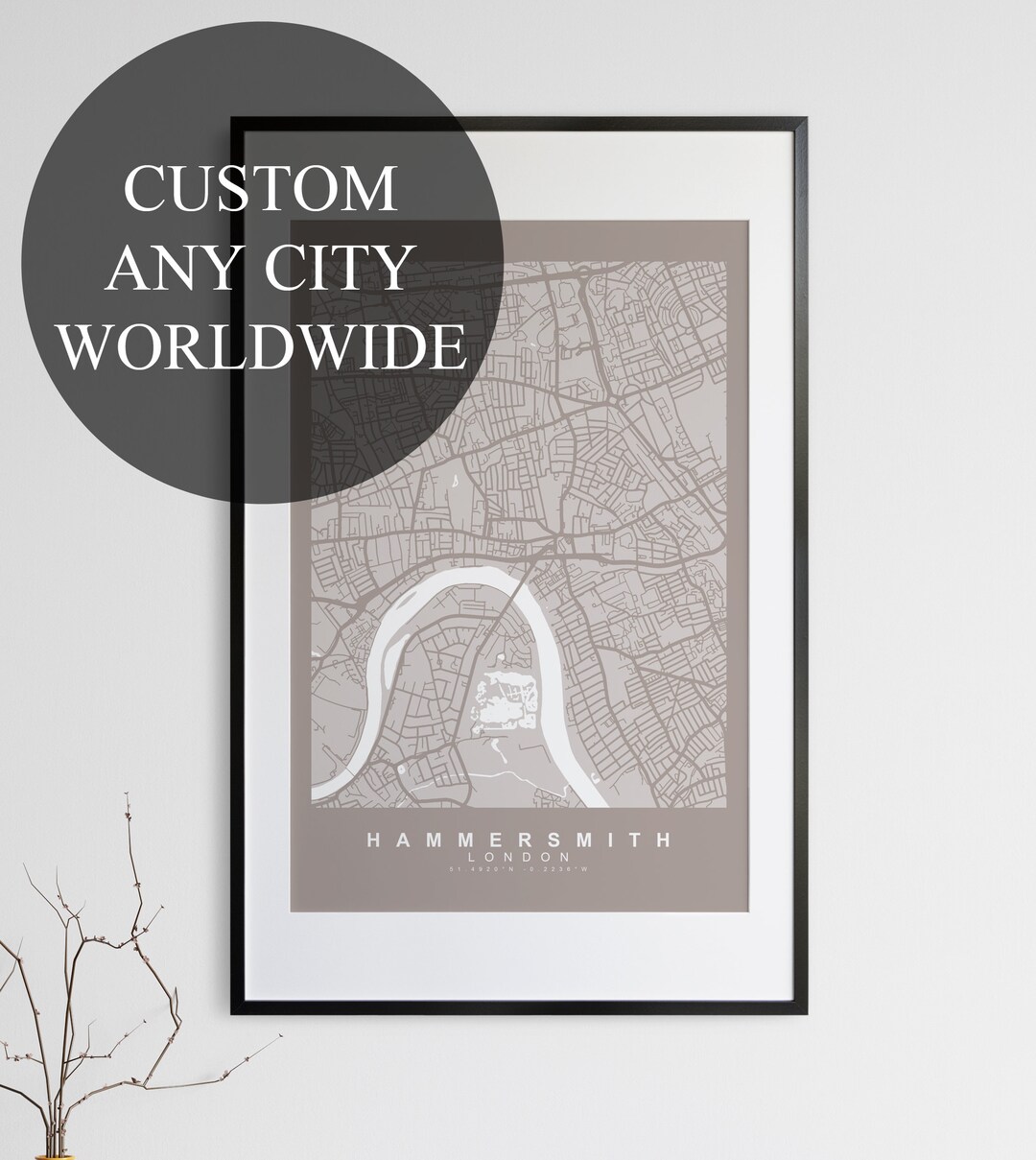 CUSTOM CITY Map, Personalized Digital Map Poster, Printable Map Wall ...