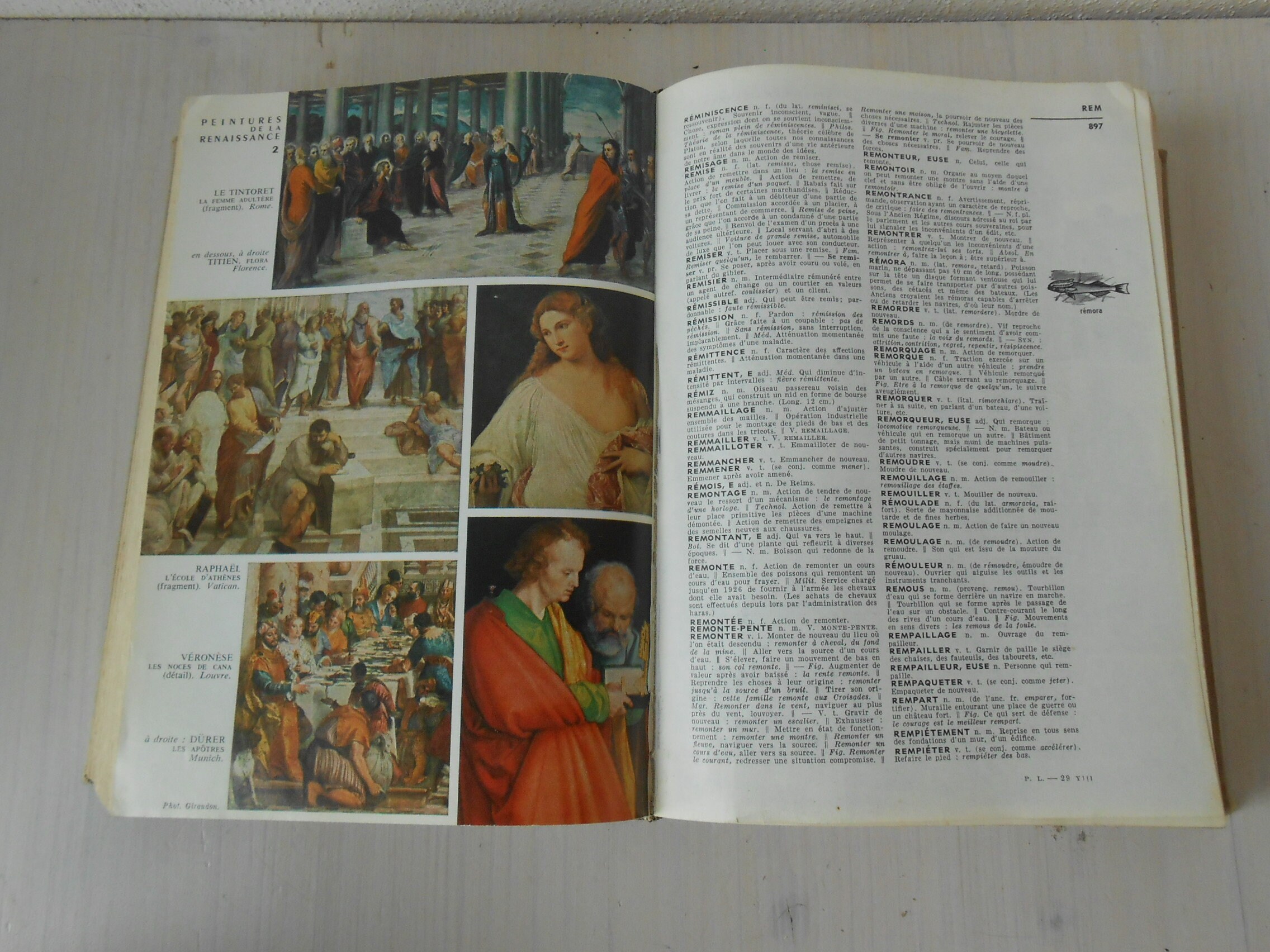 Vintage Book Petit Larousse French Encyclopedic Dictionary - Etsy