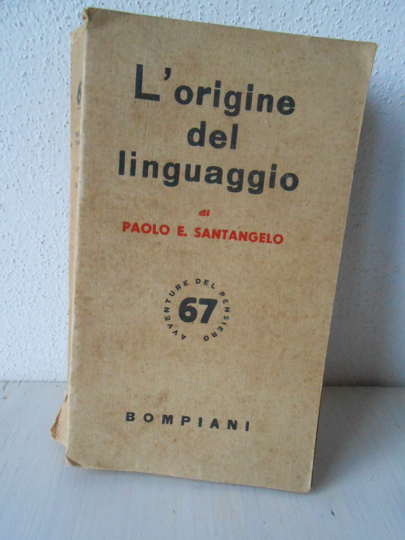 Vintage Book the Origin of Language Italian 1949 - Etsy